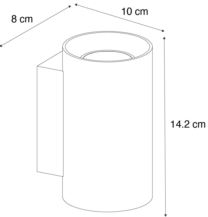 Chytré nástěnné svítidlo tmavě bronzové kulaté 2-světelné vč. 2 Wifi GU10 50mm - Sandy