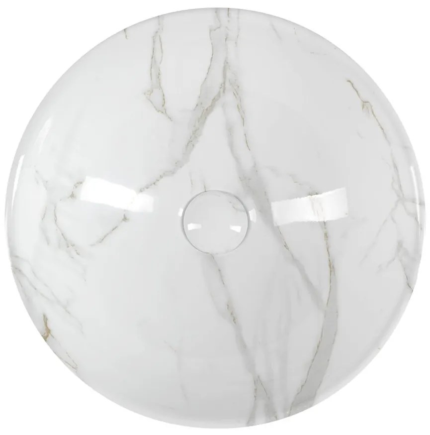 Sapho DALMA 42 x 42 x 16,5 cm MM117 keramické umyvadlo carrara