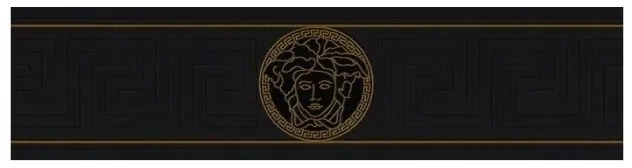 93522-4 bordury na zeď Versace | 13,3 cm x 5 m | zlatá, černá