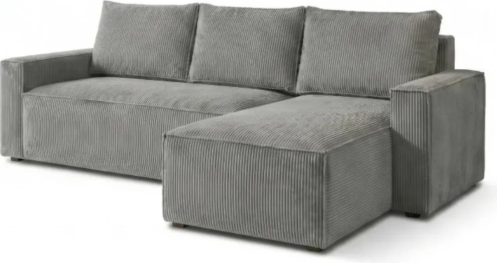 Rohová rozkládací sedací souprava do L BELLEZA, 232 cm, s úložným prostorem Roh pohovky: Levý roh, Barva látky Poso: Bílá (Poso 100)