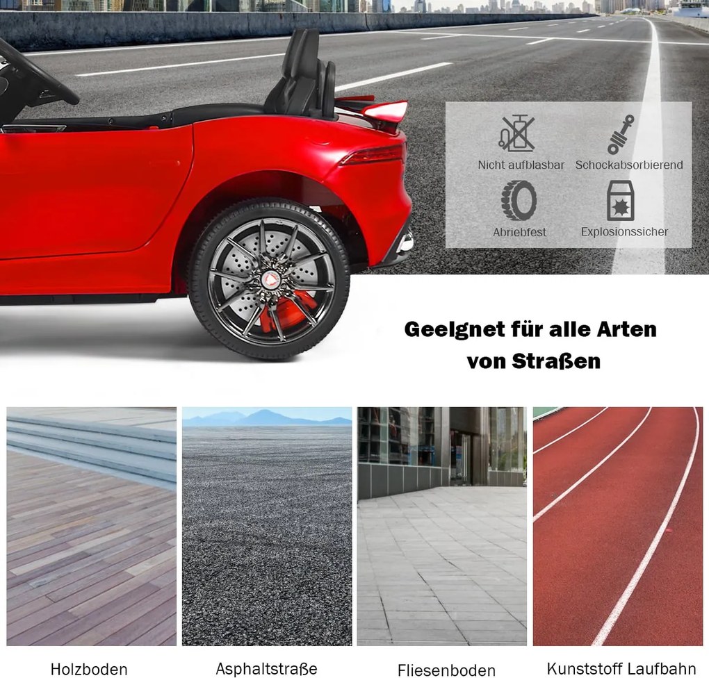 Costway Elektrické dětské auto s příběhy a hudbou a klaksonem a světlomety 12