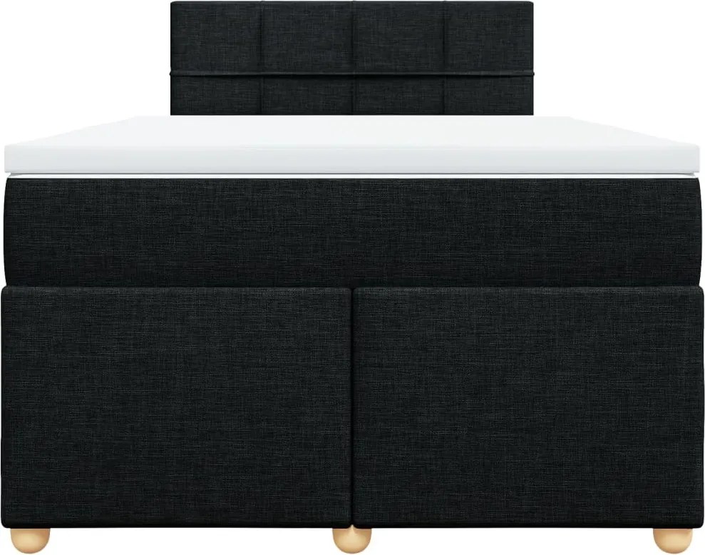 Box spring postel s matrací černá 120x190 cm textil 3286621