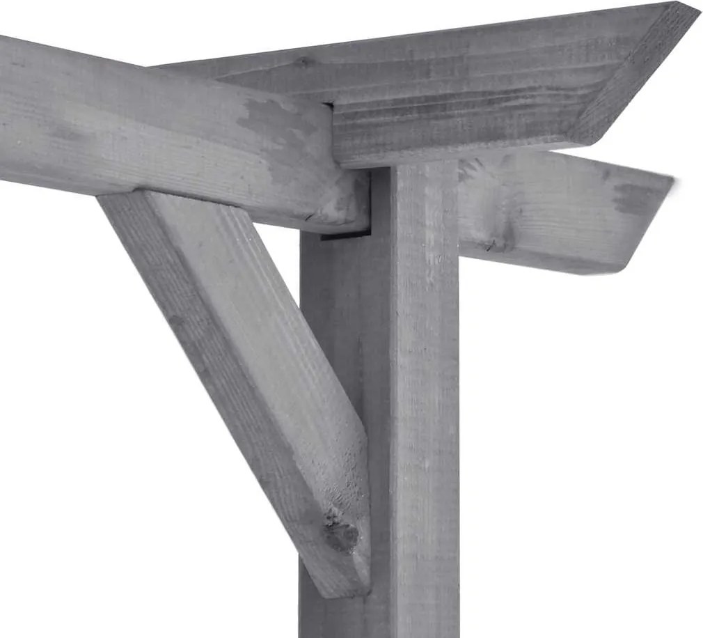 Zahradní pergola šedá 400 x 40 x 205 cm impregnovaná borovice 313568