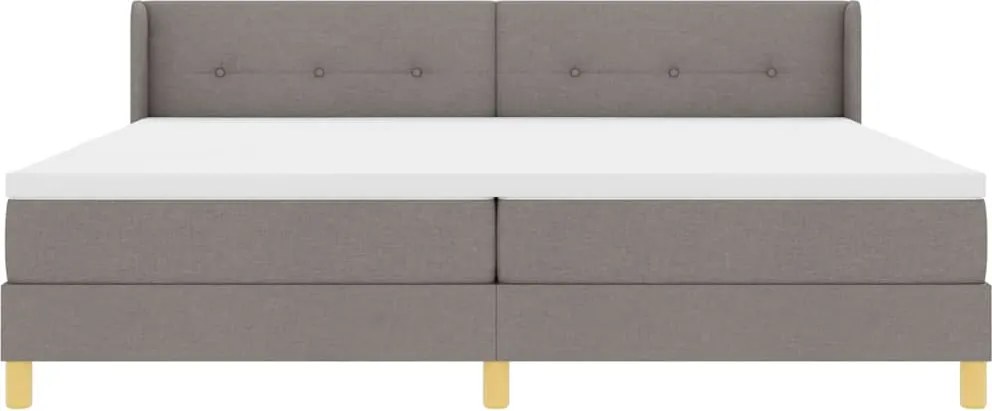 Postel s boxspringem s polštářem Taupe 200 x 200 cm textil 3341318