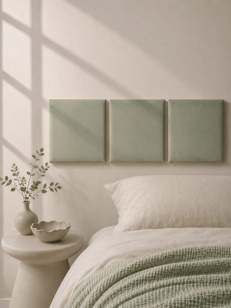 Sinsay - Čtvercové čalouněné panely 3 pack - zelená