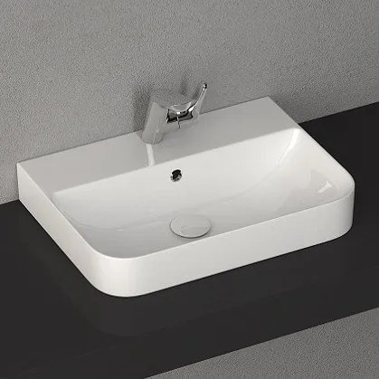 Isvea, SOTT AQUA umyvadlo 57 cm, zápustné do desky, 10SQ50057