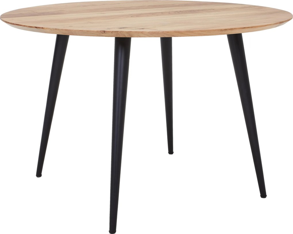 XXXLutz JÍDELNÍ STŮL, akácie, černá, barvy akácie, 120/120/76 cm Livetastic - Jídelní stoly - 001630019801
