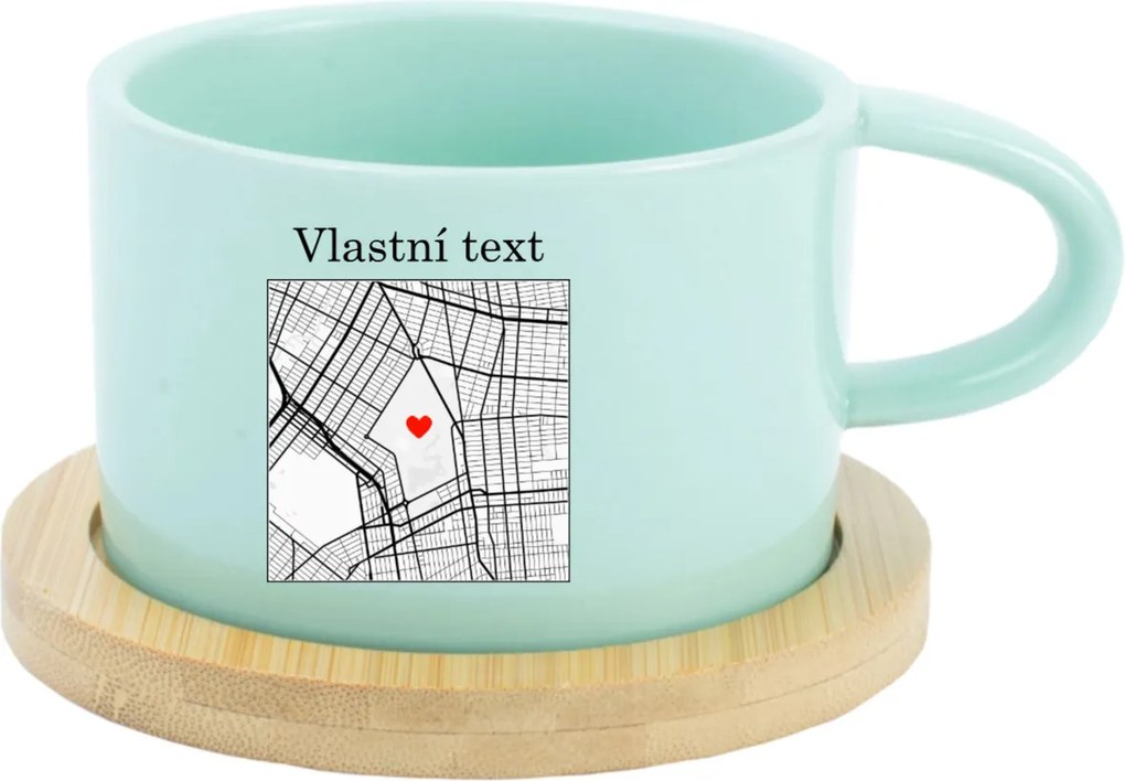Personalizovaný keramický hrníček "MAKRONKA" s mapou
