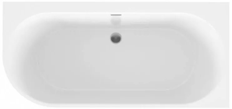 Polimat Akrylátová volně stojící vana ke stěně Sola 160x75 P/L Barva: Bílá/granat, Rozměry (cm): 160x75, Orientace: Levá