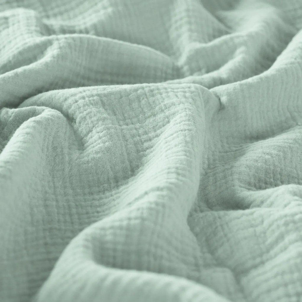 Mušelínový povlak na polštářek Dusty green Velikost: 70 x 90