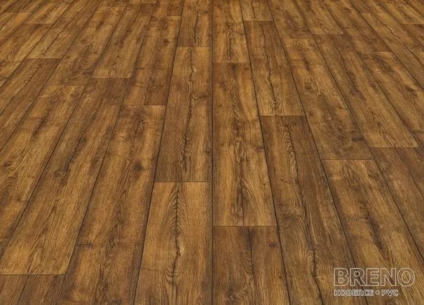 Breno PVC AMBIENT Antique Oak 26M – tmavé dřevo, šíře 300 cm