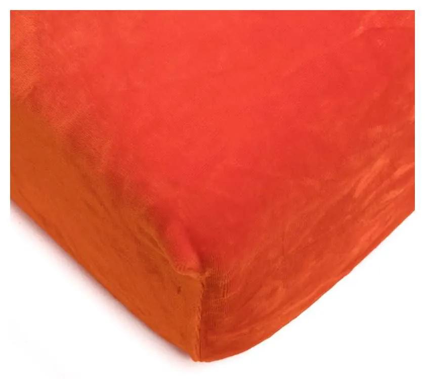 Mikroflanelové prostěradlo 90x200 cm - Oranžová