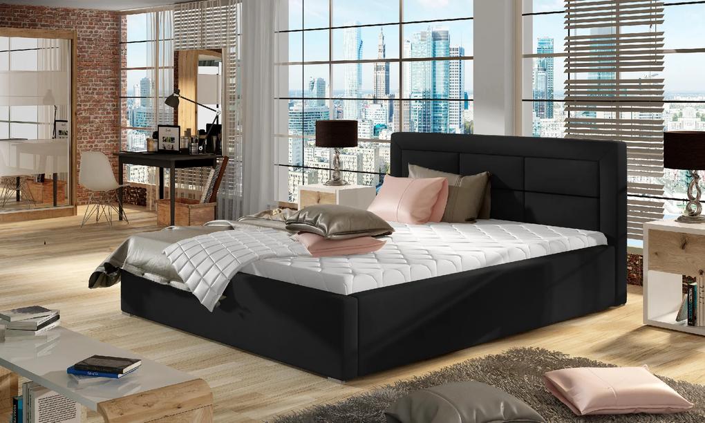 Eltap Čalouněná postel Rosano s úložným prostorem Materiál a barva potahu: Soft 66 - tmavě hnědá, Rozměry (cm): 200x200