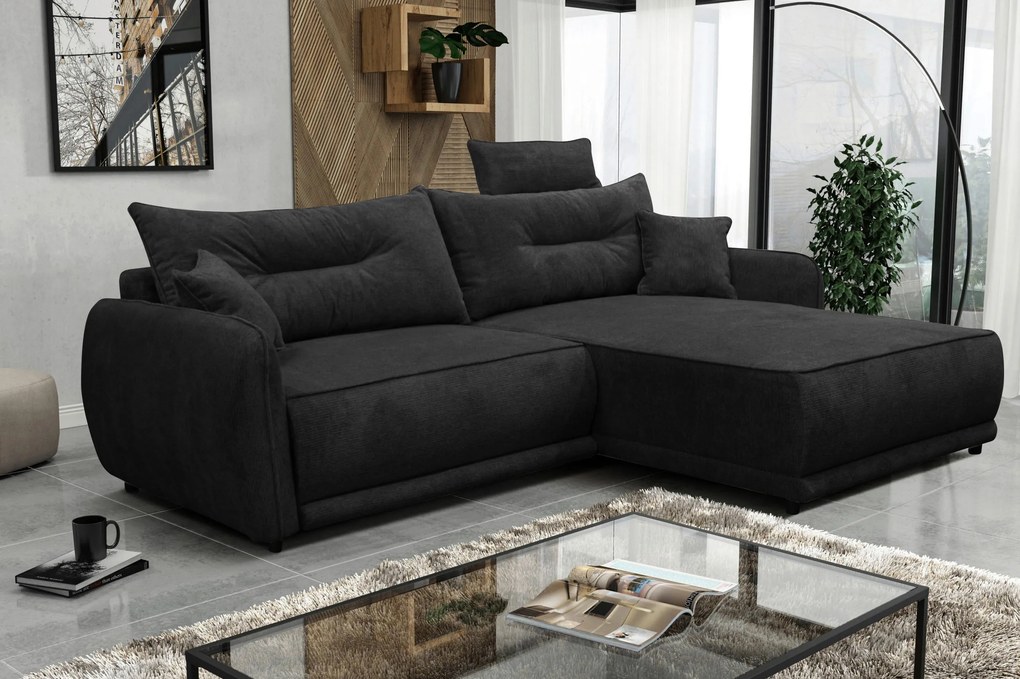 XXXLutz ROHOVÁ SEDAČKA, textil, antracitová MID.YOU - Sedací soupravy - 001574006816