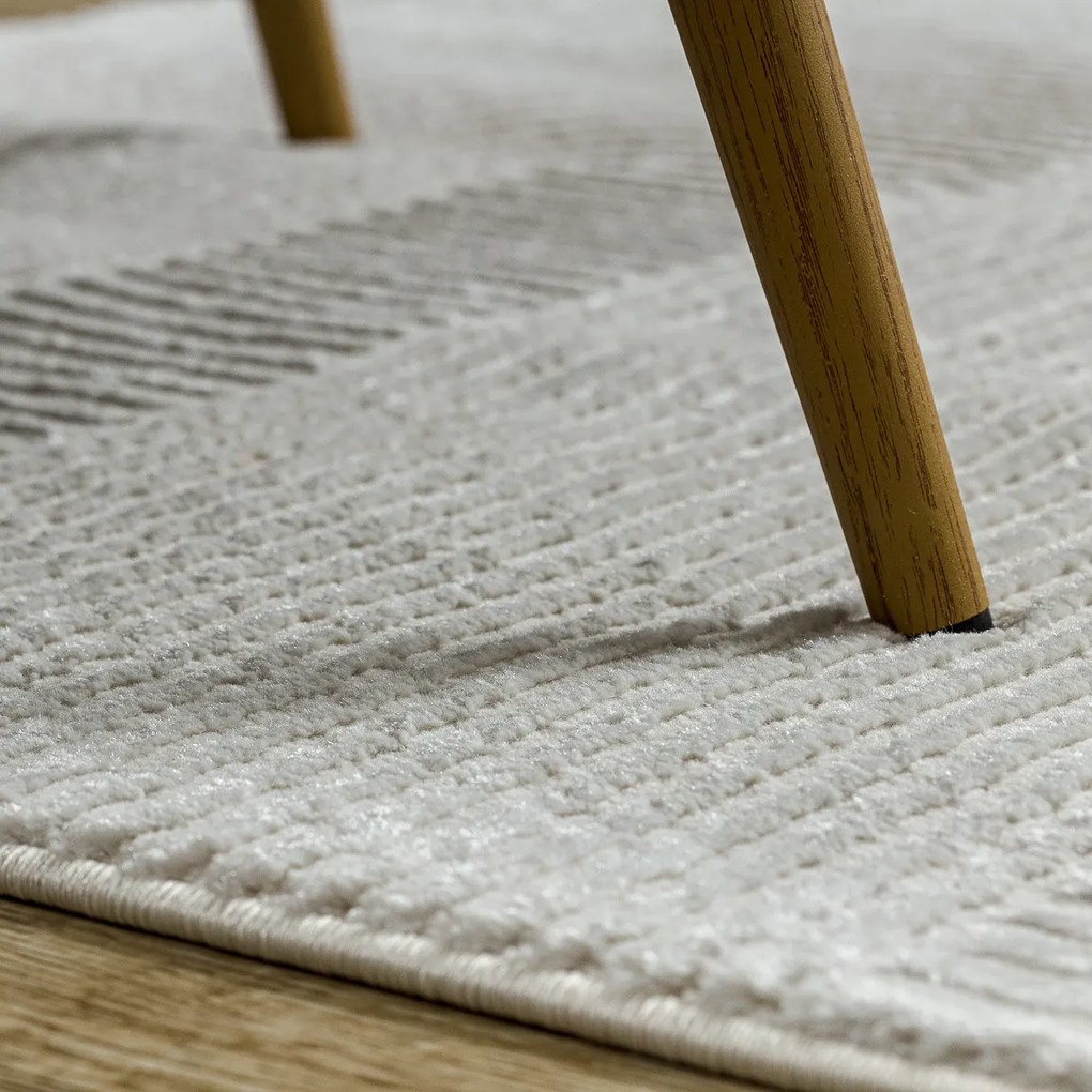 Dywany Łuszczów, Kusový koberec Balance 9086 cream, 180x270, bílá, ložnice