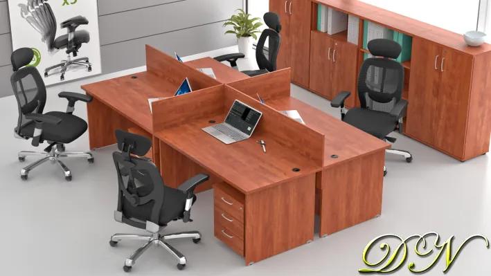 Sestava kancelářského nábytku Komfort 4.6, calvados ZE 4.6 03
