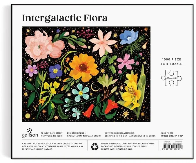 Galison Puzzle Mezigalaktická Flora 1000 dílků