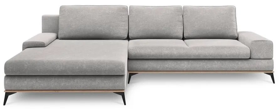 Světle šedá rozkládací rohová pohovka Windsor & Co Sofas Planet, levý roh