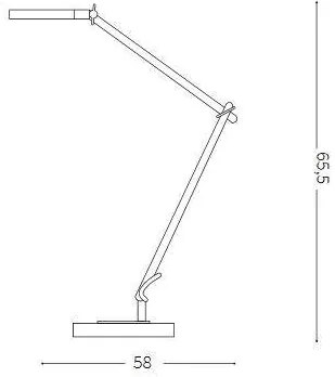 Ideal Lux Stolní lampa Futura tl, v. 65,5cm Barva: Šedá