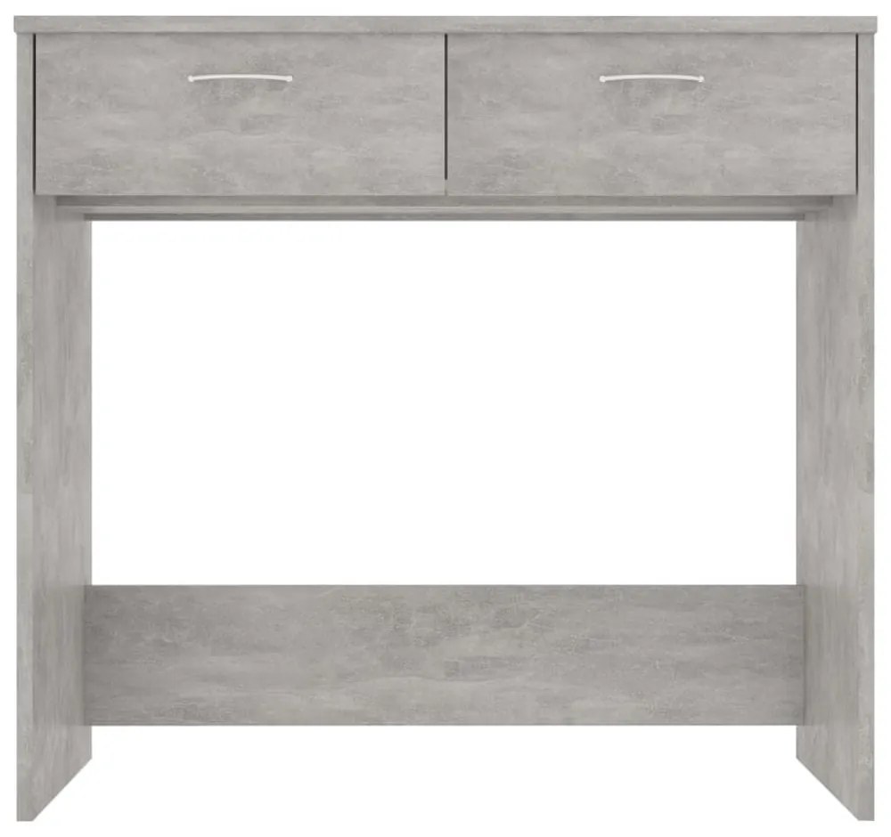 Petromila Psací stůl betonově šedý 80 x 40 x 75 cm dřevotříska