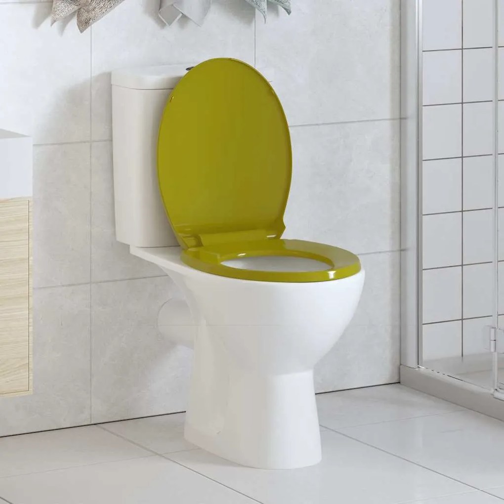 WC sedátko s pomalým sklápěním zelené oválné 145824