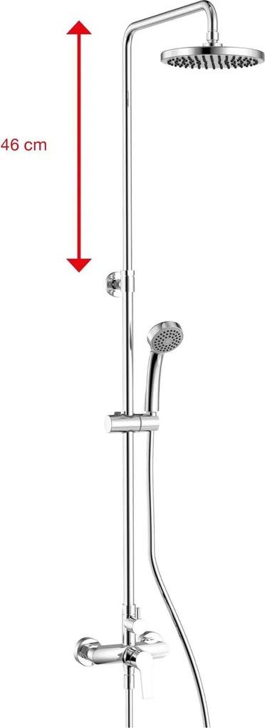 Jika Cubix - Sprchový set s baterií, průměr 20 cm, chrom H3312I70045311
