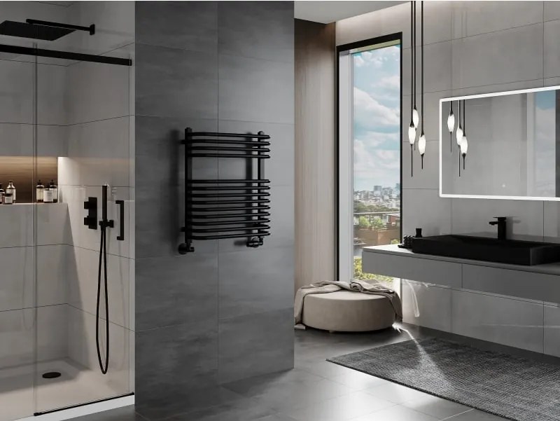 Mexen Apollo koupelnový radiátor 660 x 550 mm, 386 W, černý - W117-0660-550-00-70