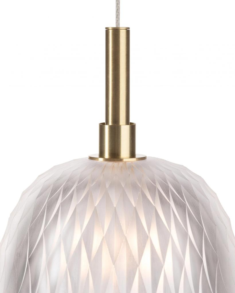 Bomma Luxusní závěsné svítidlo Metamorphosis Large bez baldachýnu Barva: Čiré sklo, Povrch Montury: Kartáčovaná zlatá