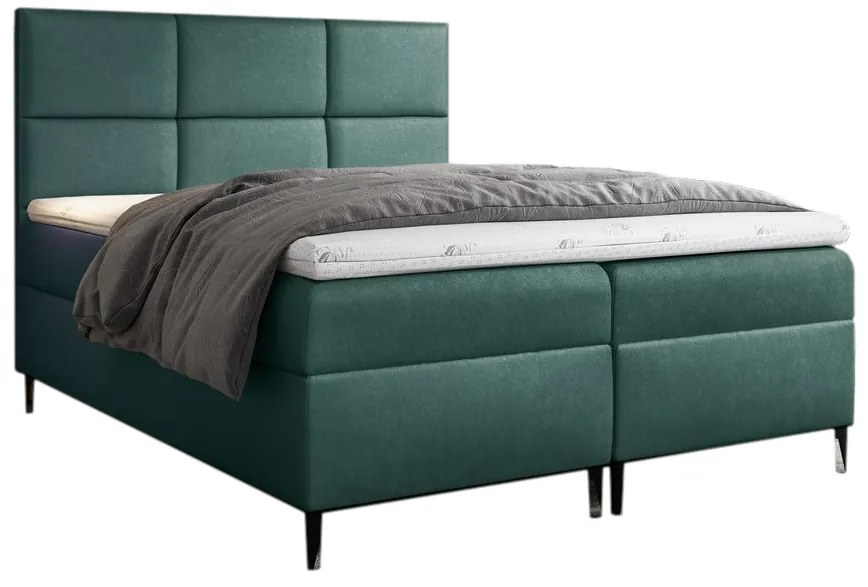 Expedo Čalouněná postel boxspring GRETA + topper, 200x200, fancy 36