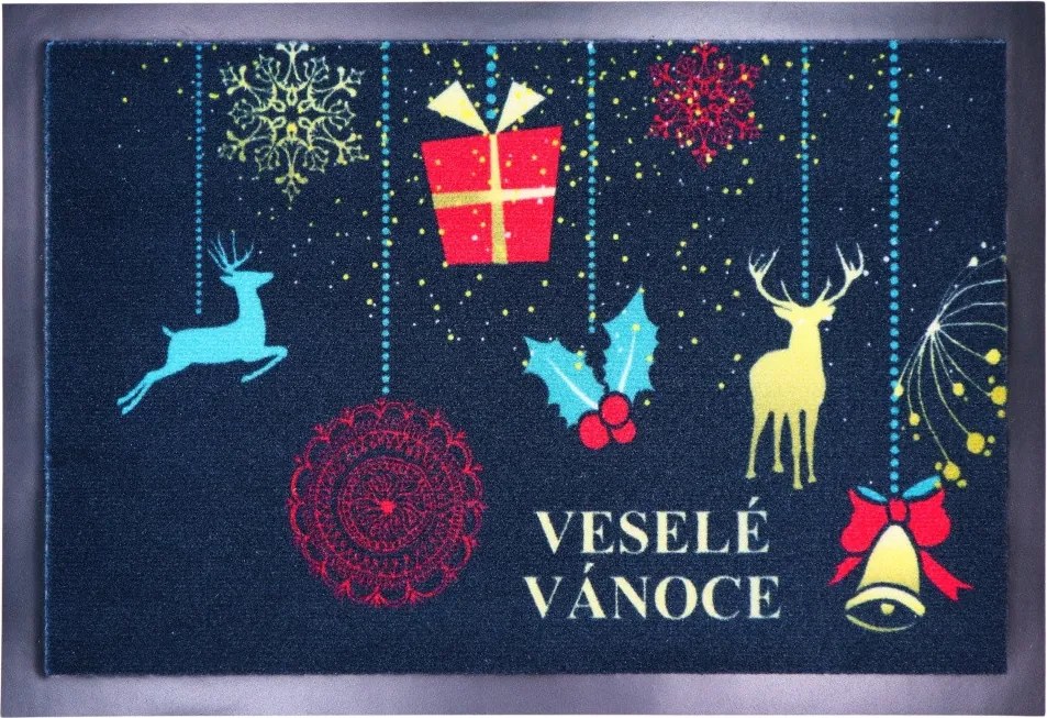 Mercury Flooring, Rohožka vánoční Veselé Vánoce, 40x60, vícebarevná