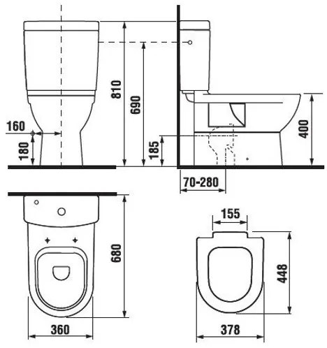 Jika Mio WC mísa, vario odpad, bílá H8237160000001