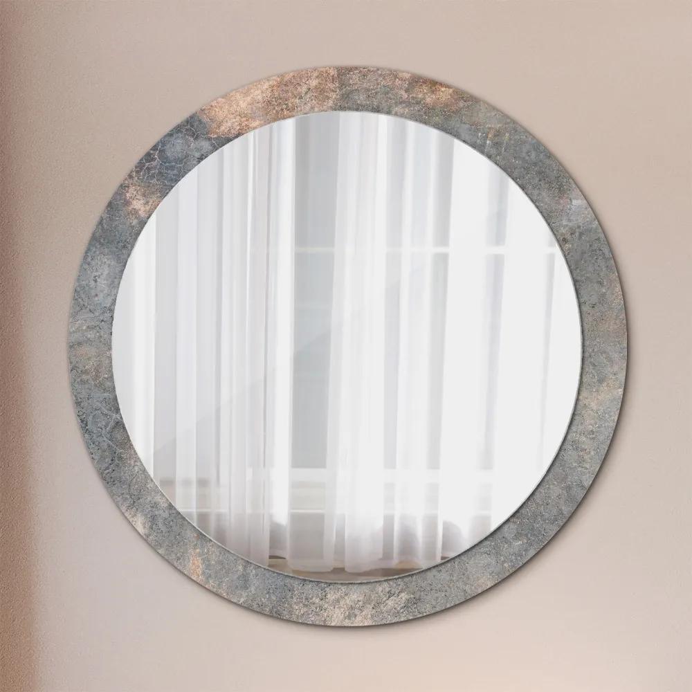 Kulaté dekorativní zrcadlo Vintage beton fi 90 cm