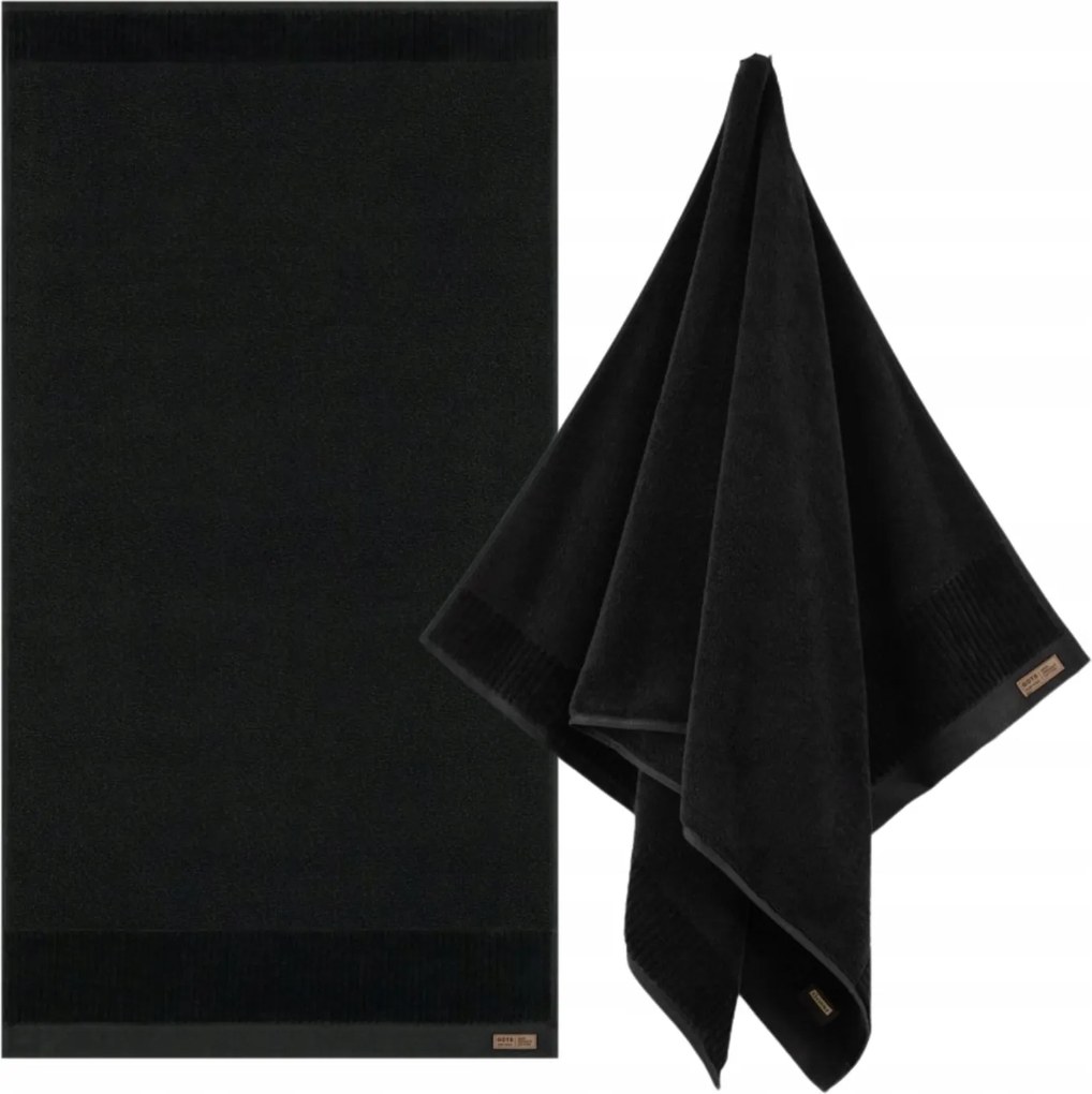 Zwoltex Porto Ručník velký hrubý černý 600g 70x140 cm