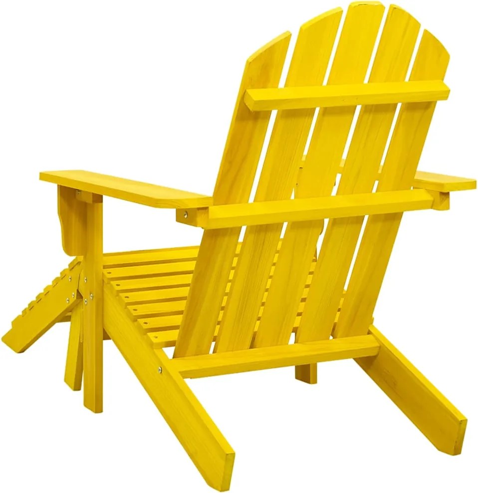 Zahradní židle Adirondack s podnožkou masivní jedle žlutá 315864