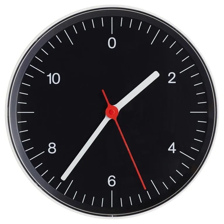 Nástěnné hodiny Wall clock Black 26,5 cm HAY
