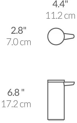 Bezdotykový dávkovač mýdla Simplehuman – 266 ml, mosazná nerez ocel, dobíjecí