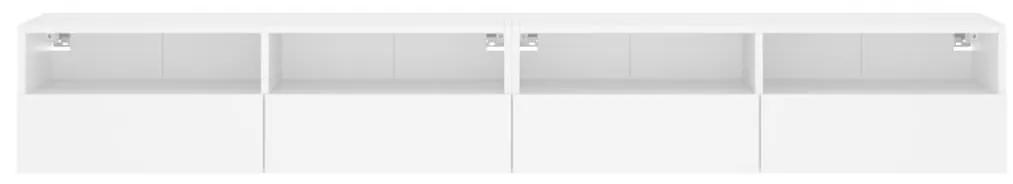 Nástěnné TV skříňky 2 ks bílé 100 x 30 x 30 cm kompozitní dřevo