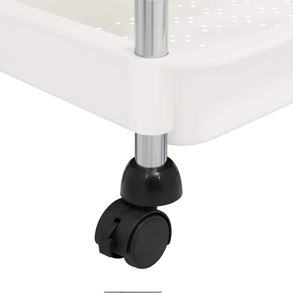 Kuchyňský vozík s 5 patry bílý 42x29x128 cm železo a ABS 336332