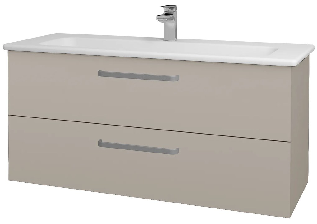 Dřevojas Koupelnová skříň GIO SZZ2 120 Varianta: N01 Bílá lesk / Úchytka T03 / D02 Bříza