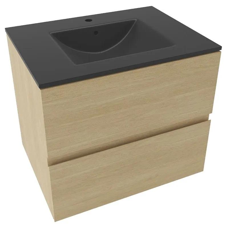 Koupelnová skříňka s umyvadlem Naturel Verona 60x50x45,5 cm světlé dřevo mat VERONA60SDU4