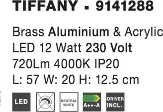 Nástěnné LED svítidlo NOVA LUCE TIFFANY 12W 4000K 9141288