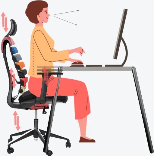 MERCURY Ergonomická kancelářská židle LOMAX - barevná látka / nosnost 150 kg