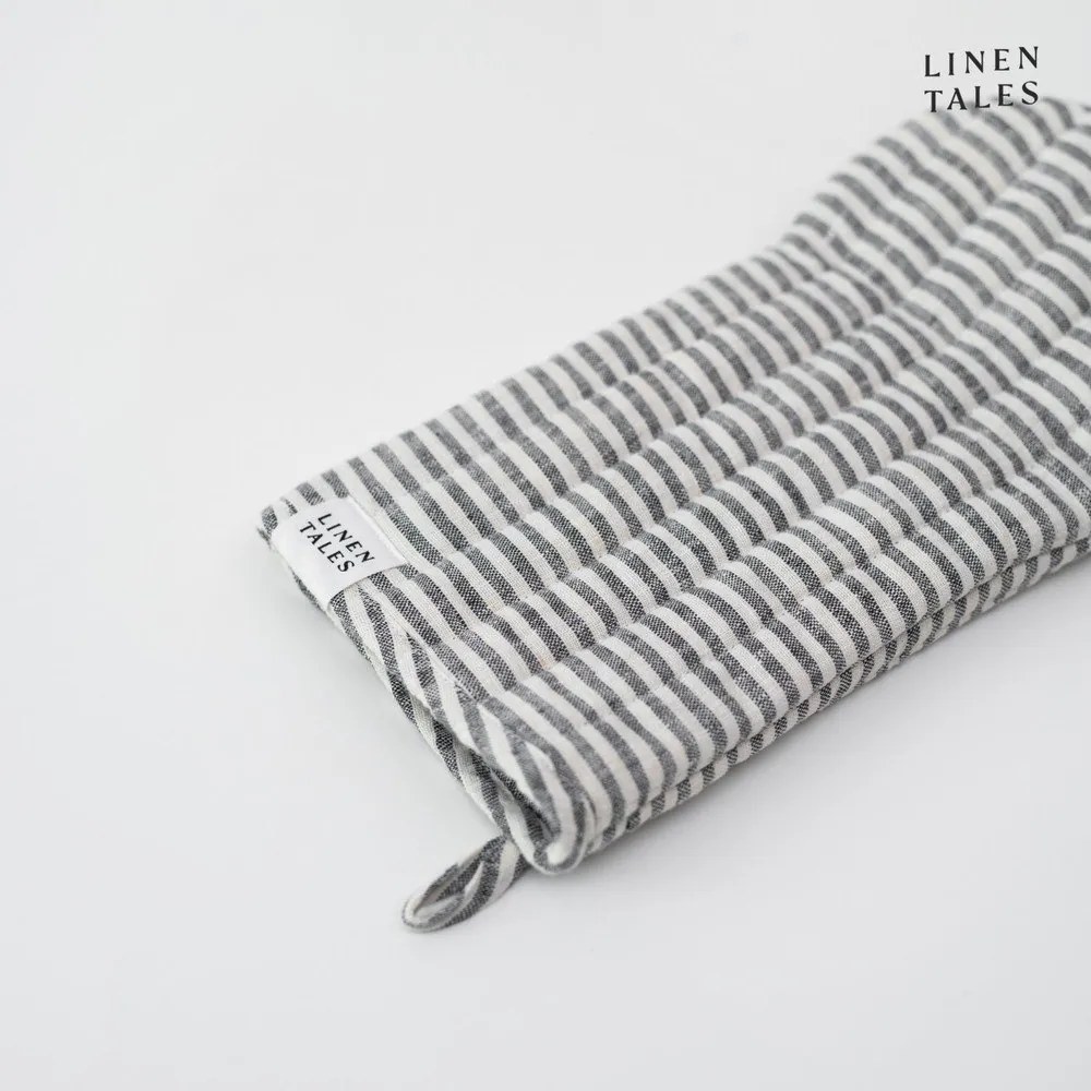 Lněná chňapka Thin Black Stripes – Linen Tales