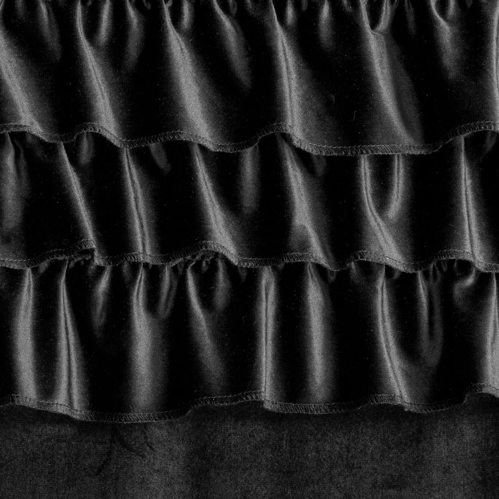 ZATEMŇOVACÍ ZÁVĚS NA KROUŽCÍCH ERIN 140X250 CM ČERNÁ