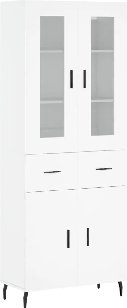 Skříň highboard bílá 69,5 x 34 x 180 cm kompozitní dřevo 3198545