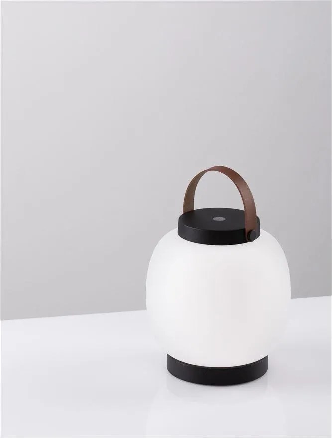 NV 9002876 Venkovní stolní lampa JIGRA černý hliník a akryl LED 2W 3000K 3,7V 306st. IP54 vypínač na těle / USB kabel - NOVA LUCE