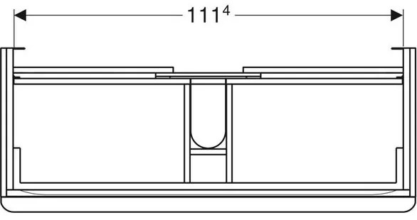 Geberit Smyle Square Koupelnová skříňka pod umyvadlo 118,4 cm, písková šedá 500.355.JL.1