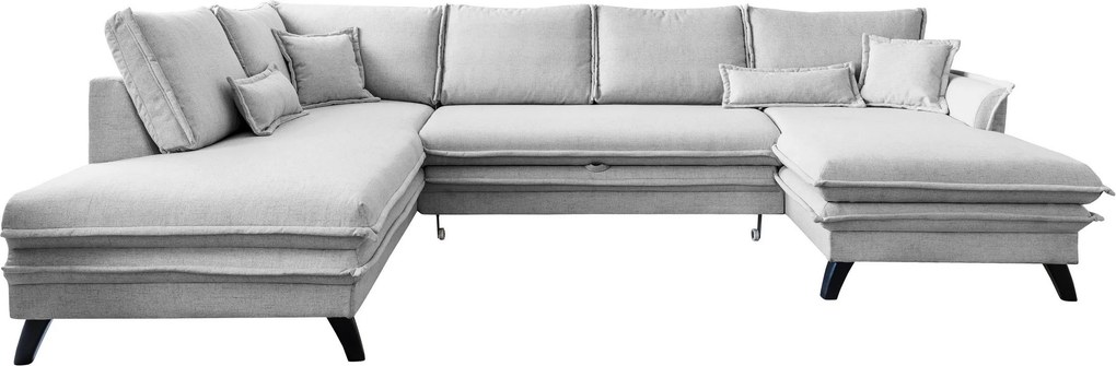 XXXLutz SEDACÍ SOUPRAVA, textil, světle šedá P & B - Sedací soupravy - 002330007203