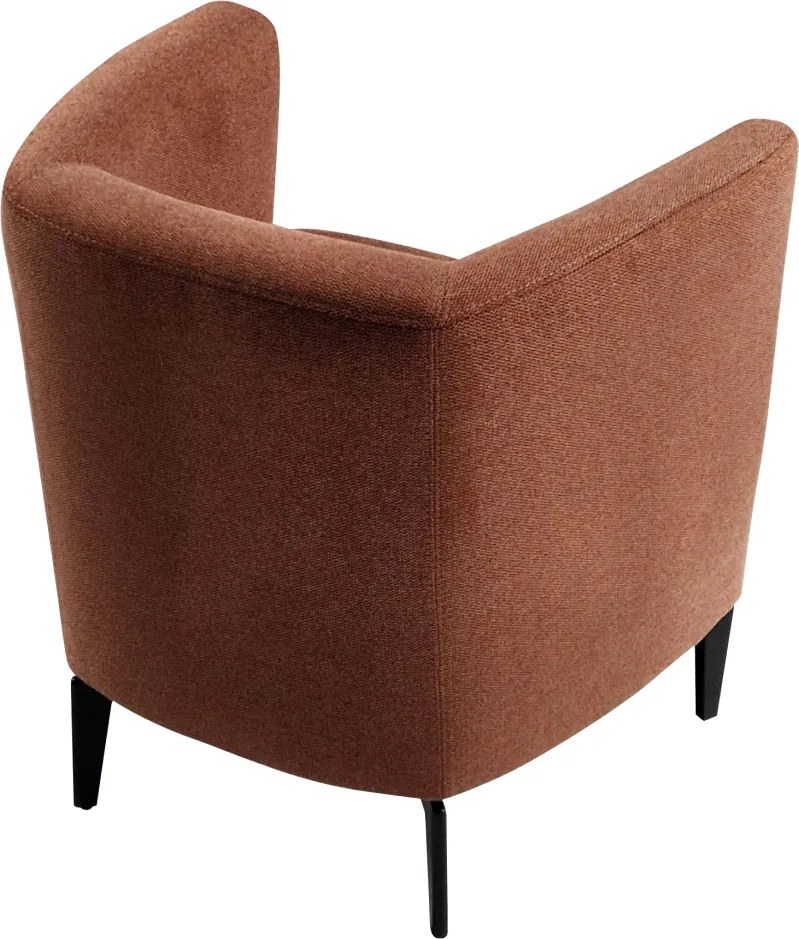 Designové křeslo, terakota/černá, KAPY