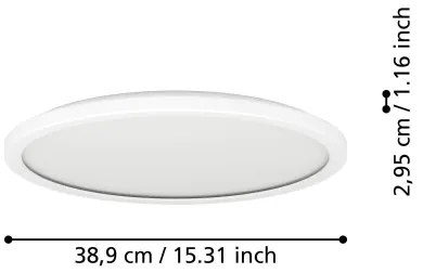 Eglo 901472 -LED RGBW St. koupel. svítidlo ROVITO 18,5W/230V pr.38,9cm IP44 bílá
